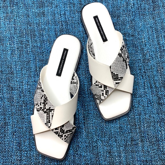 French Connection | Shoes | New French Connection Snake Print Slide ...